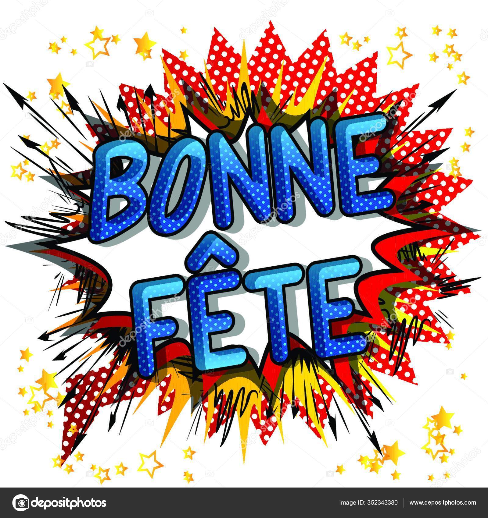 Bonne Fete Have Good Celebration French Happy Birthday Canada Vector ...