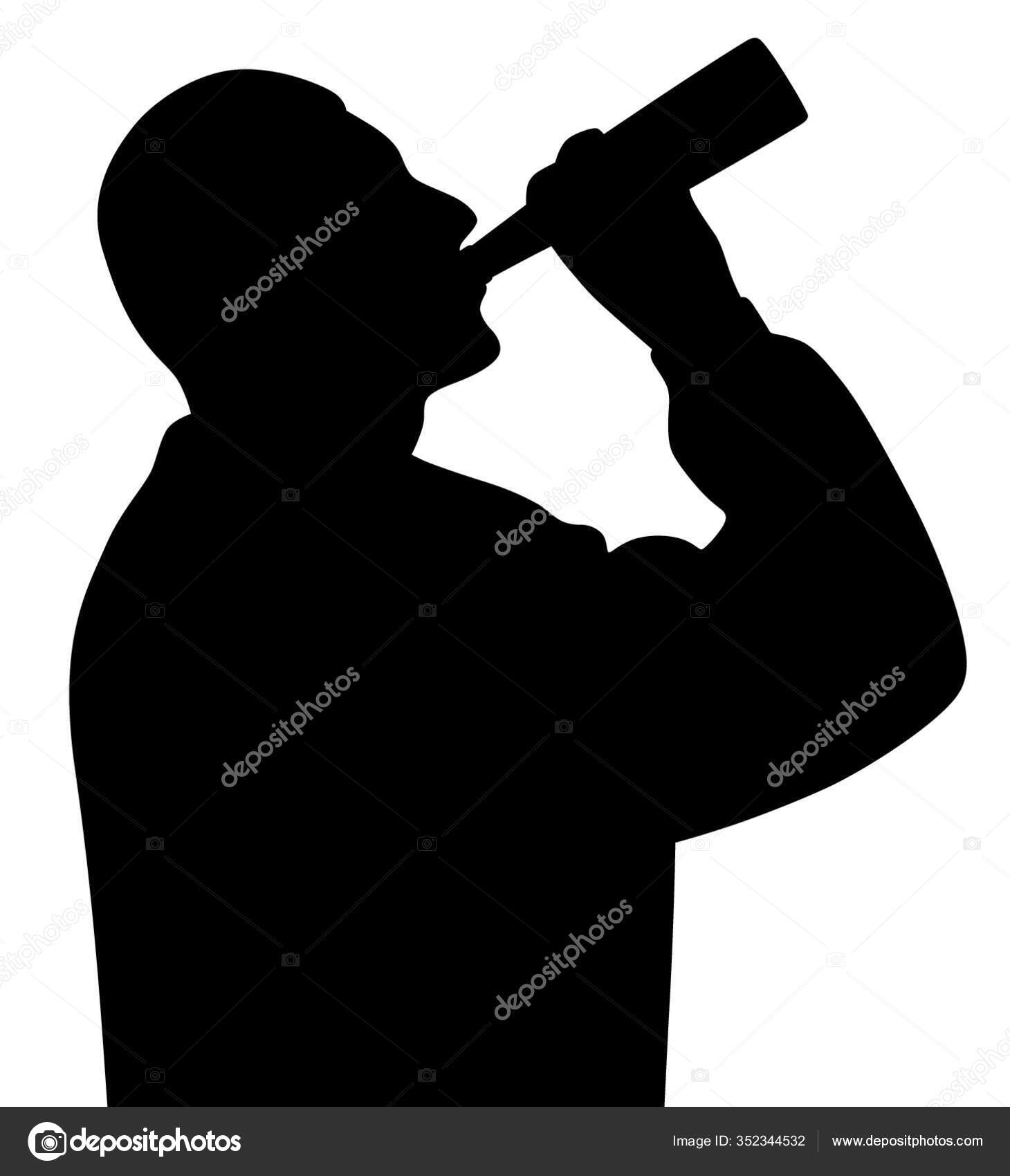 Drinking Beer Silhouette