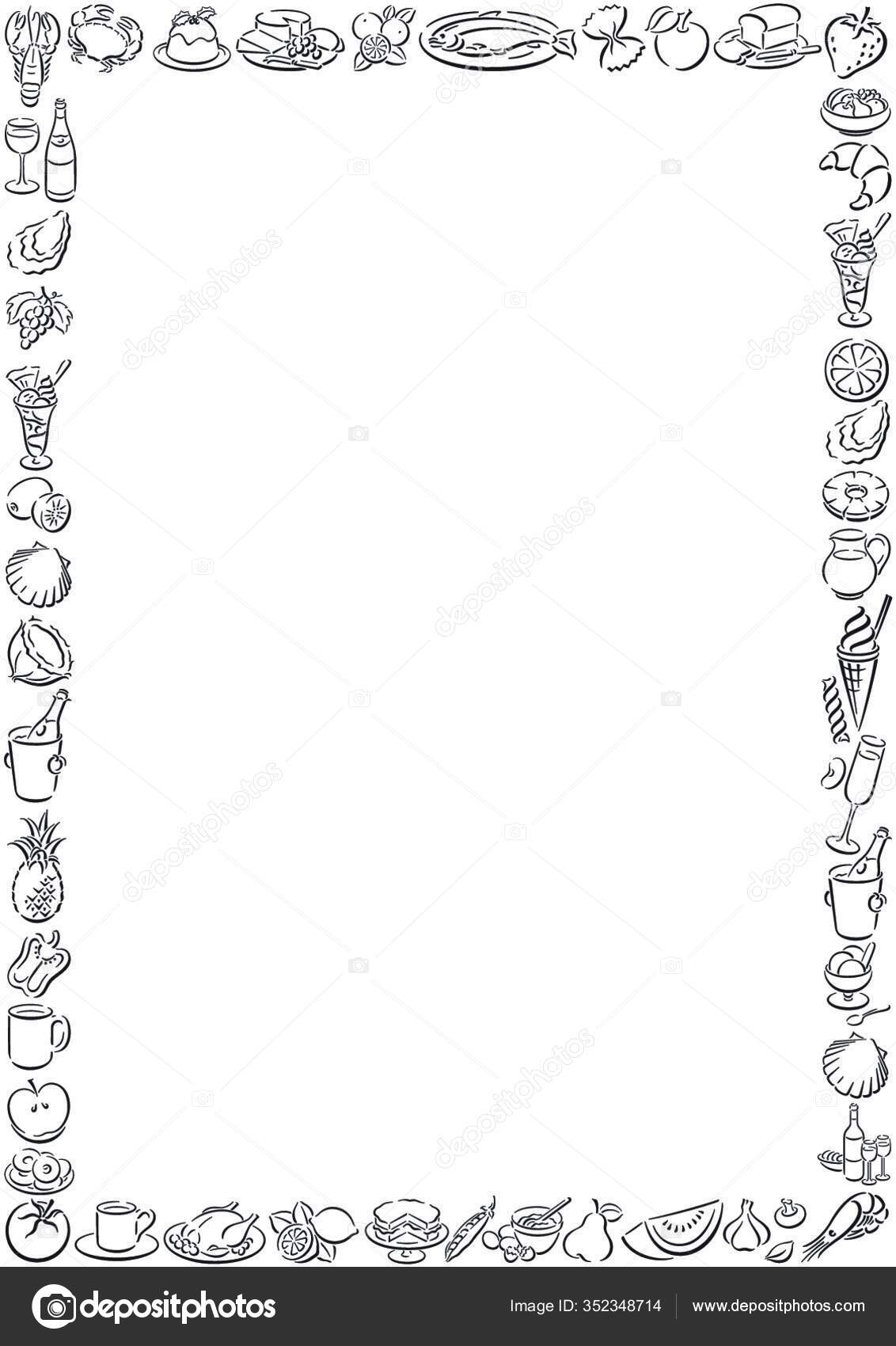 Border Food Symbols Vector Graphics Stock Vector Image by ...