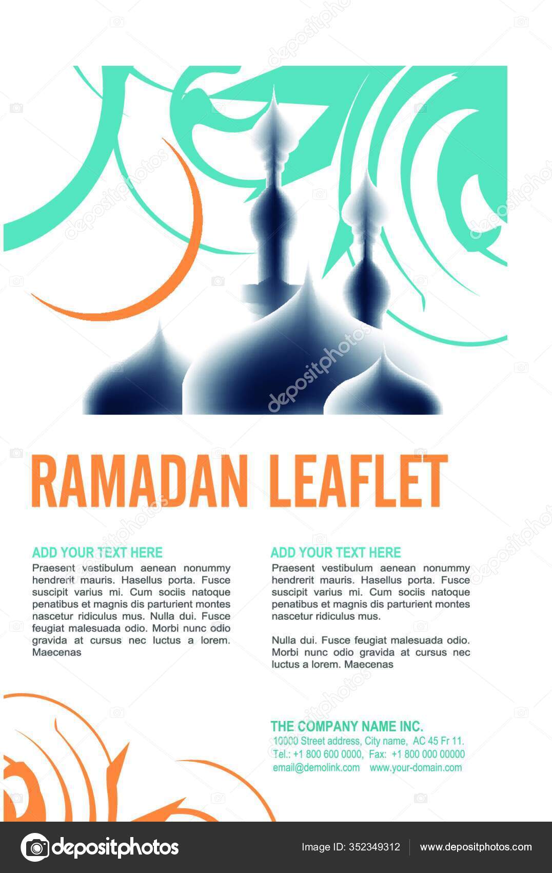 Editable Leaflet Template Design Stock Vector Image by ...