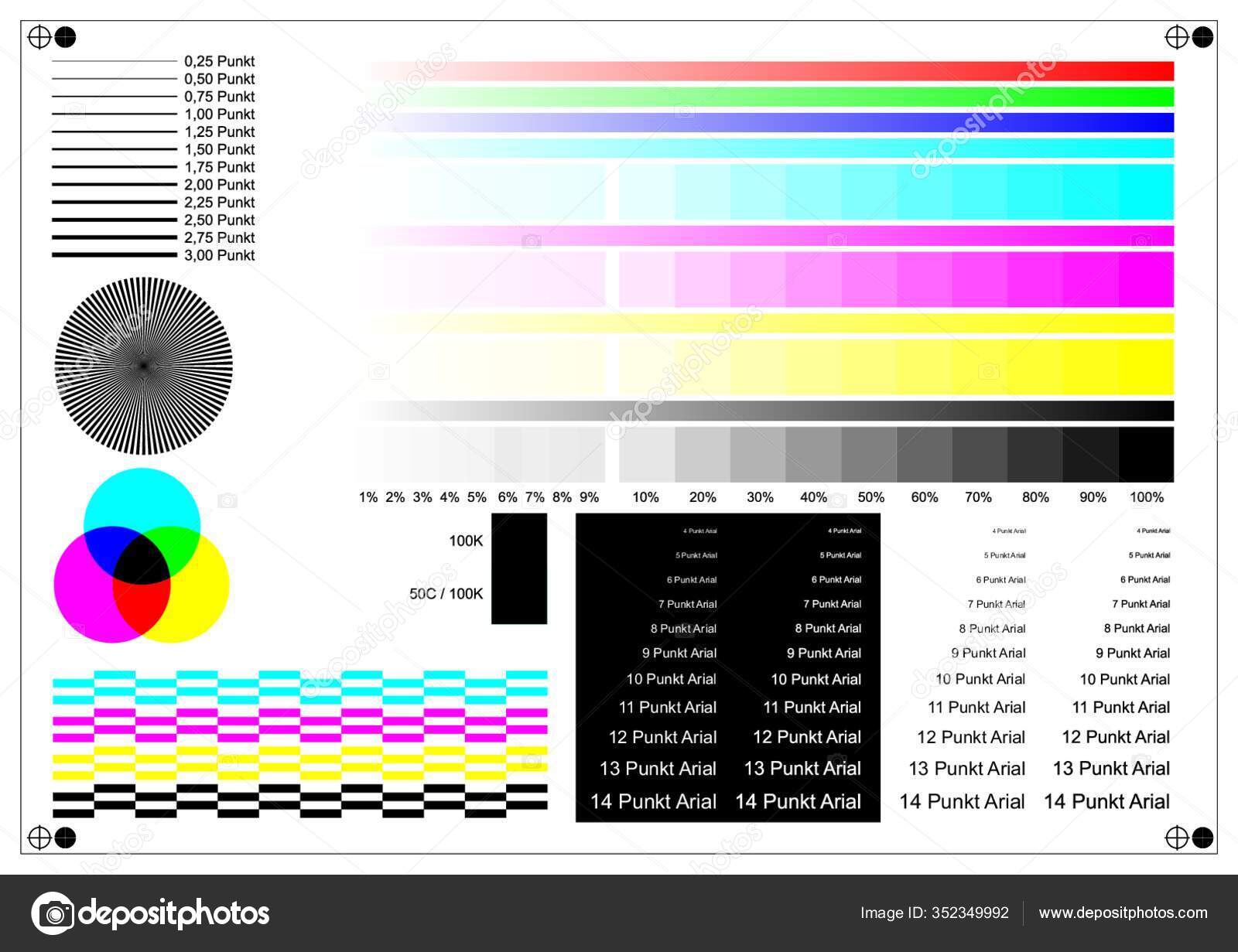 打印机测试页600Dpi 图库矢量图©PantherMediaSeller 352349992