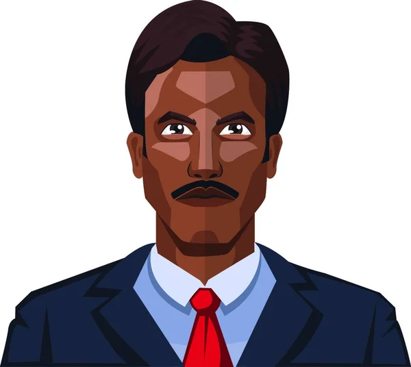 Handsome Guy Beard Short Hair Illustration Vector White Background