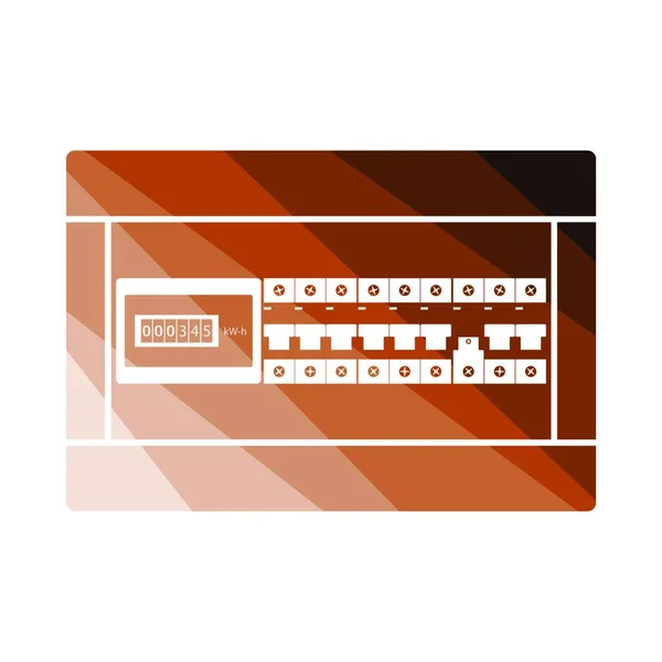 Circuit Breakers Box Icon Black Background White Vector Illustration ...