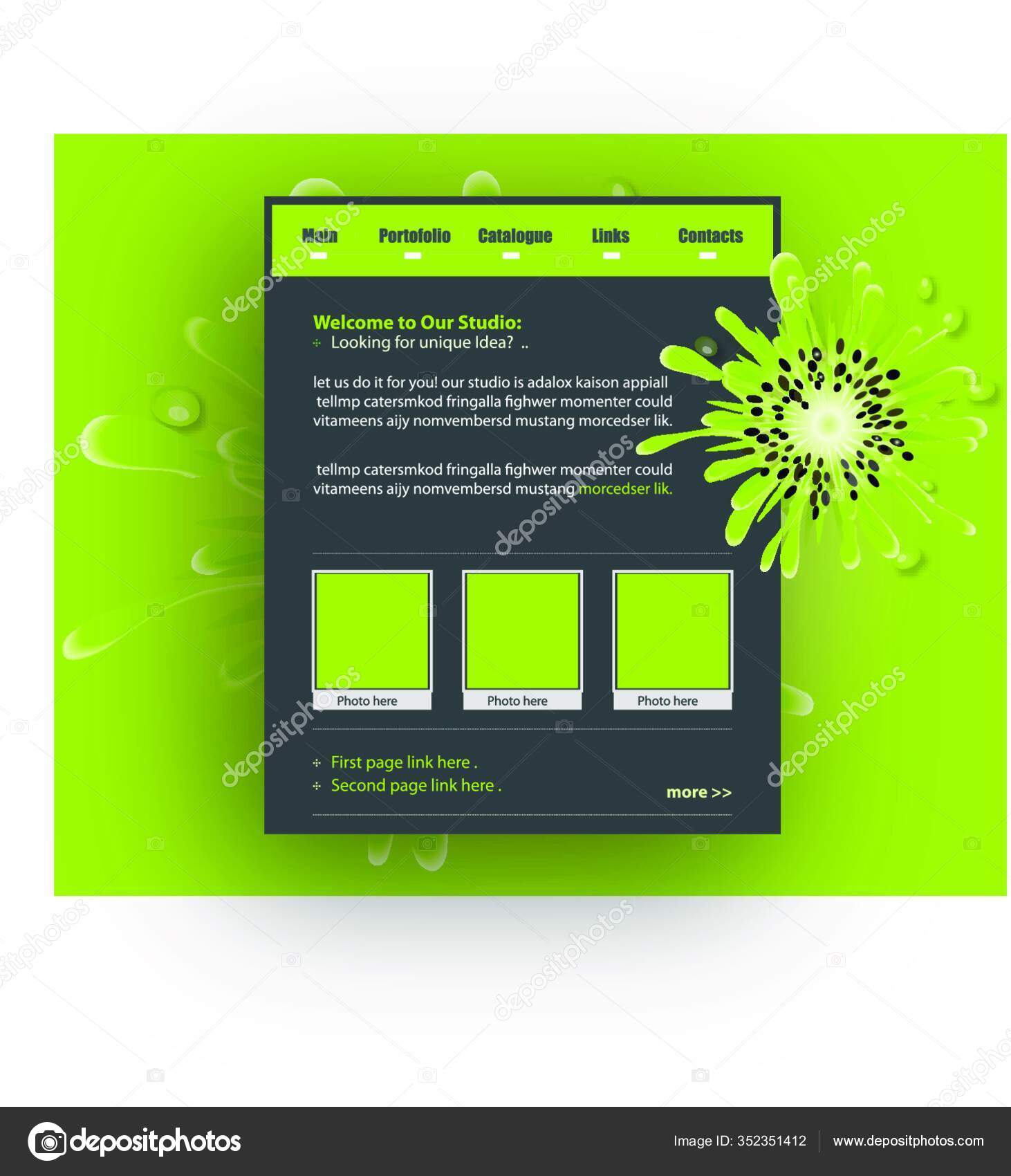 Website Template Easy Use Adobe Photoshop Flash Illustrator Export Html ...
