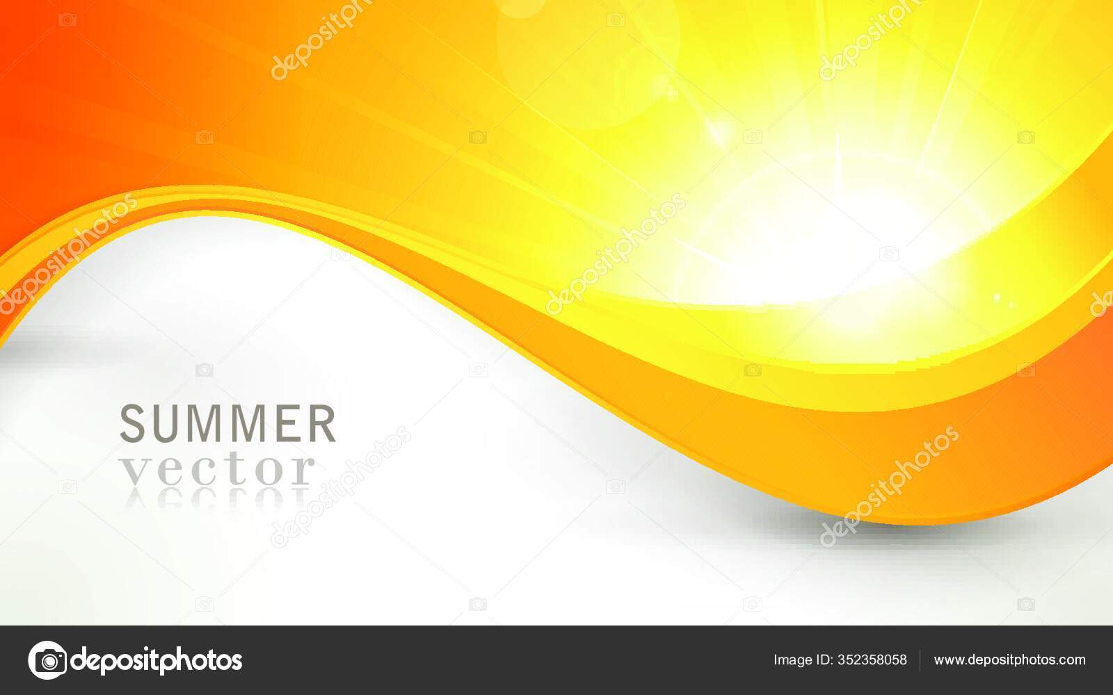 Summer Background Magnificent Vector Sun Burst Lens Flare Stock Vector ...