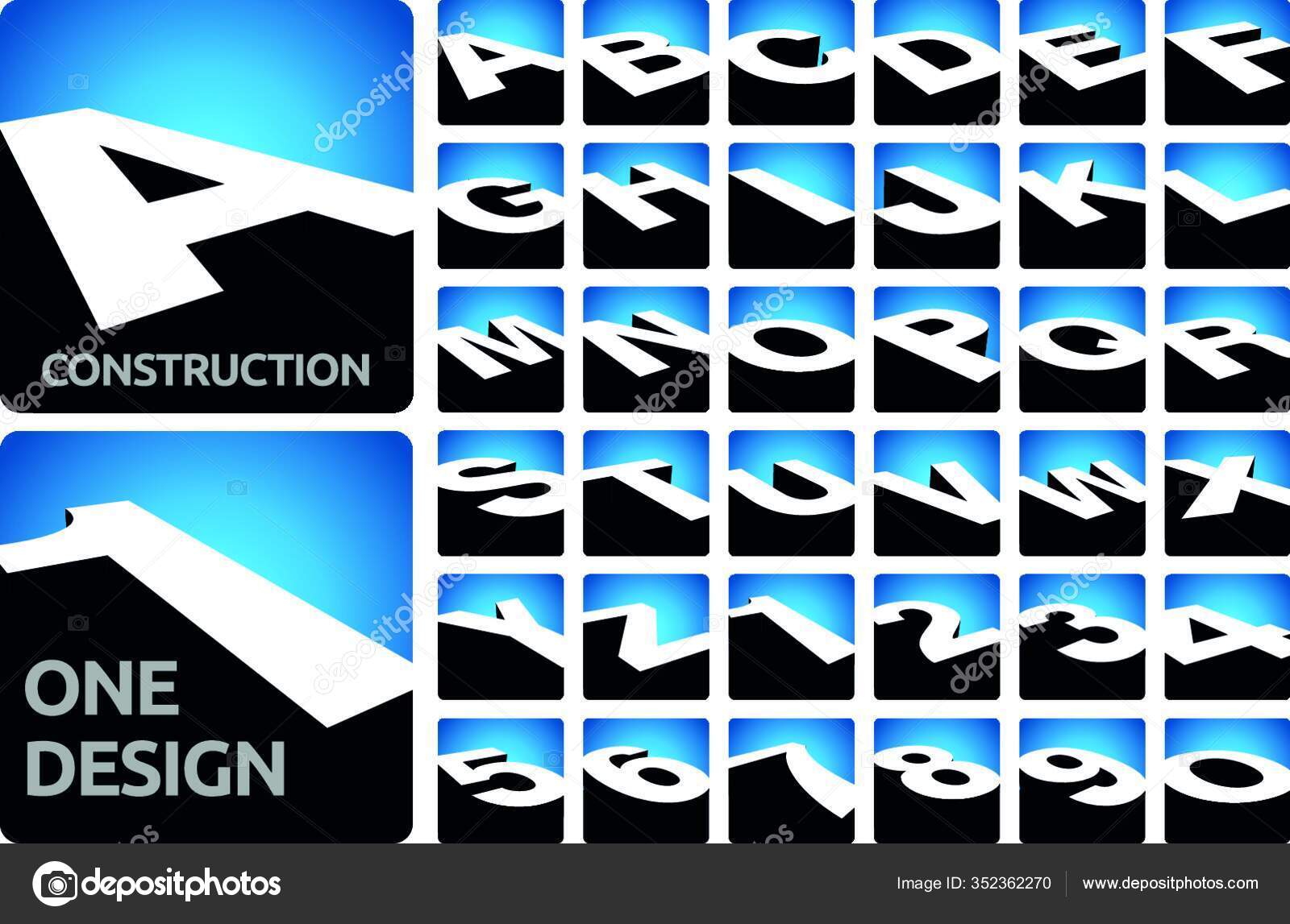 Vector Character Symbol Design Set All Letters Numbers Included Stock ...