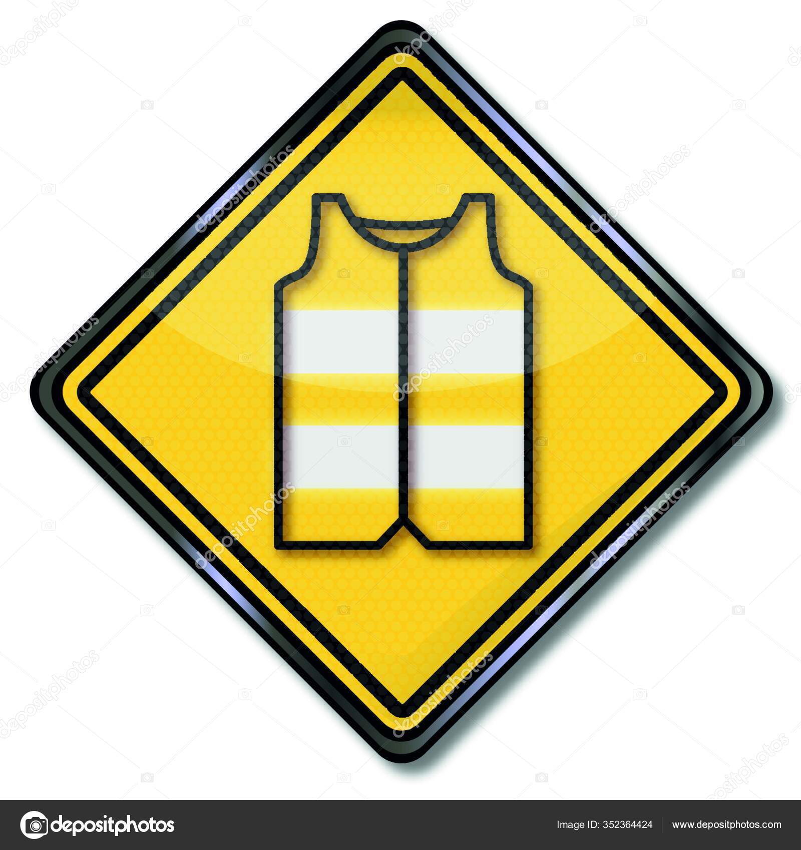 Safety Vest Sign Vector
