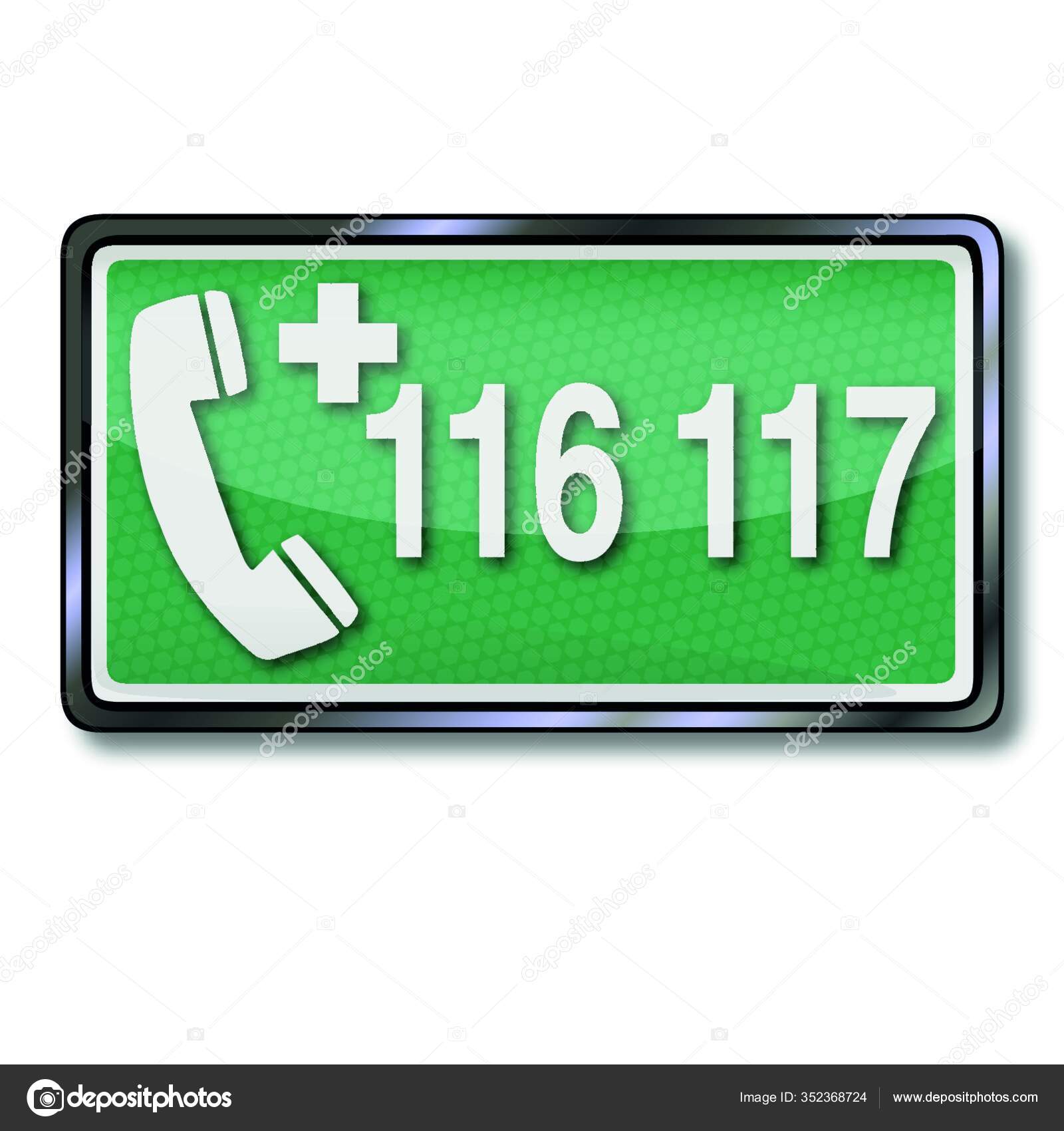 Exit Sign Emergency 116 117 Emergency Medical Service Stock Vector ...