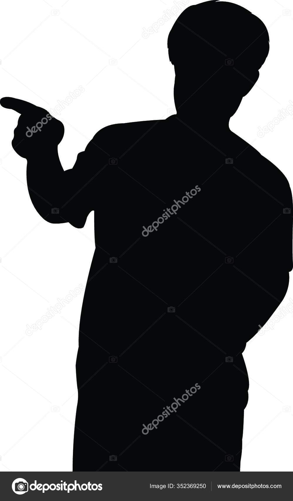Young Man Pointing Vector Illustration Stock Vector Image by ...