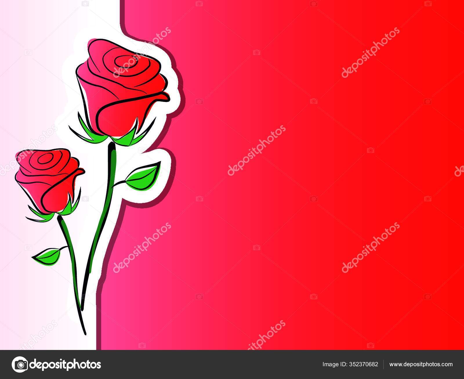 Vector Illustration Roses Background Concept Stock Vector Image by ...