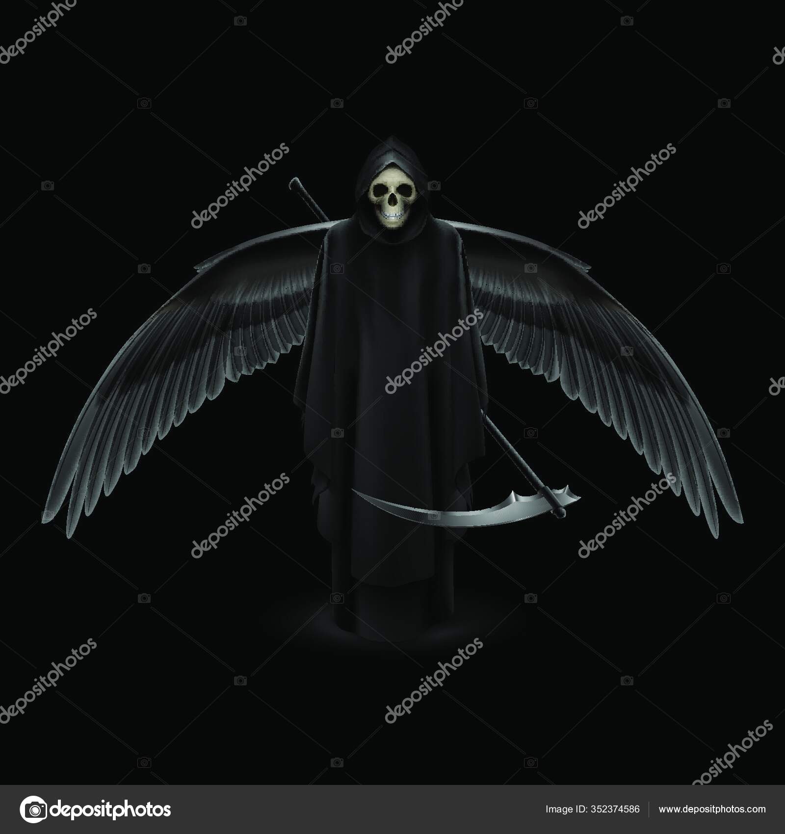 Grim Reaper With Wings