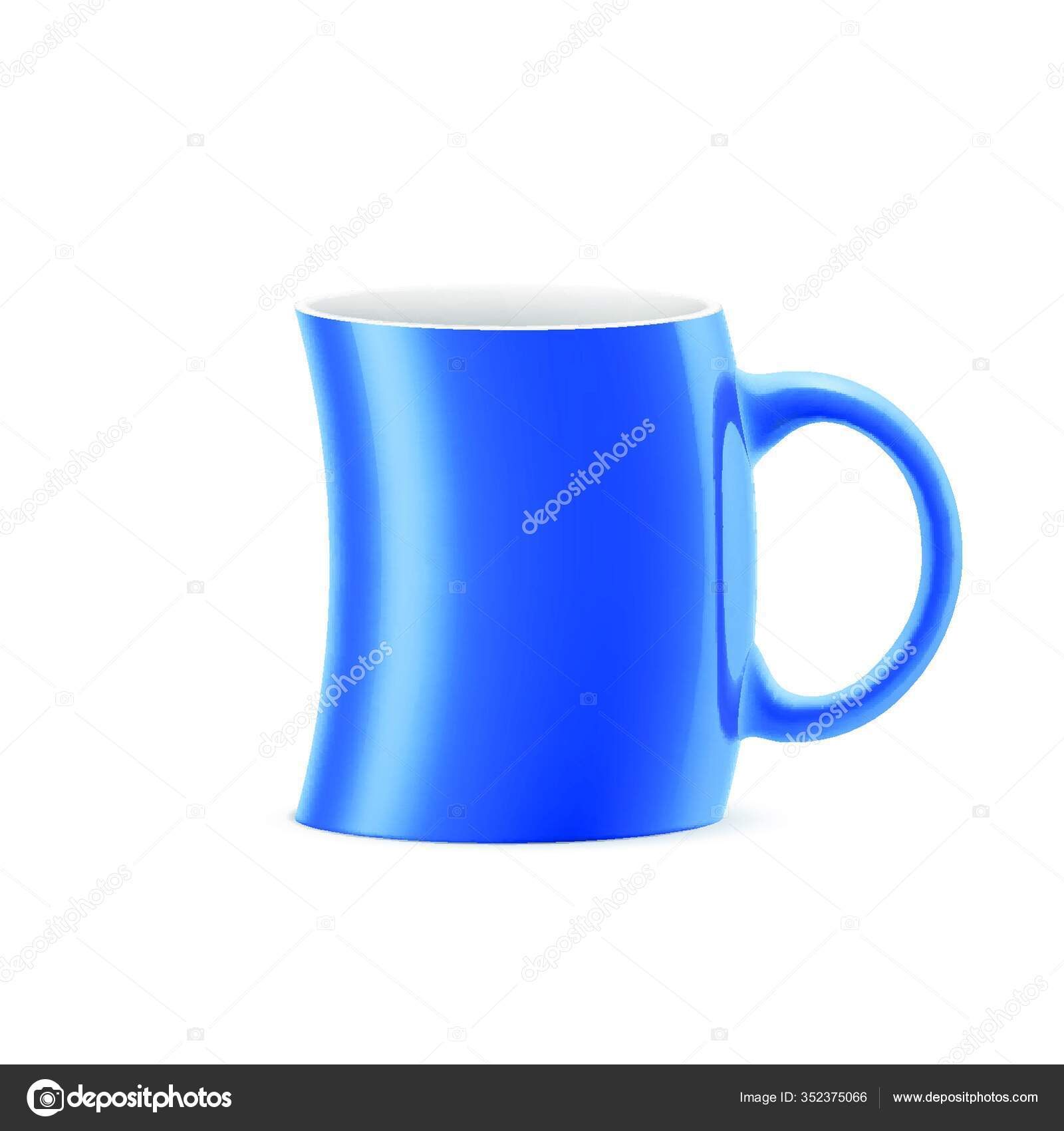 Copa Curva Azul Algo Sobre Fondo Blanco Vector de stock #352375066 de ...