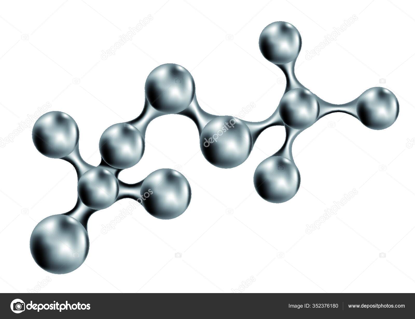 Molecular Model Isolated White Background Isolated White Stock Vector ...