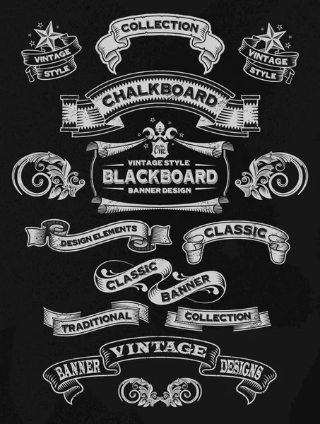 Blackboard Chalkboard Design Elements — Stock Vector © rtguest #36725901