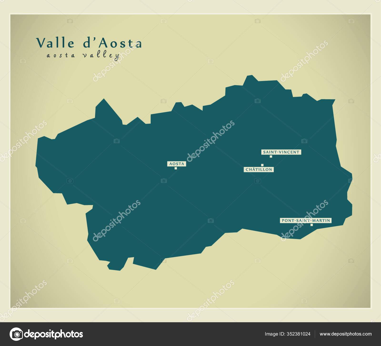 Modern Map Aosta Valley Stock Vector Image by ©PantherMediaSeller ...