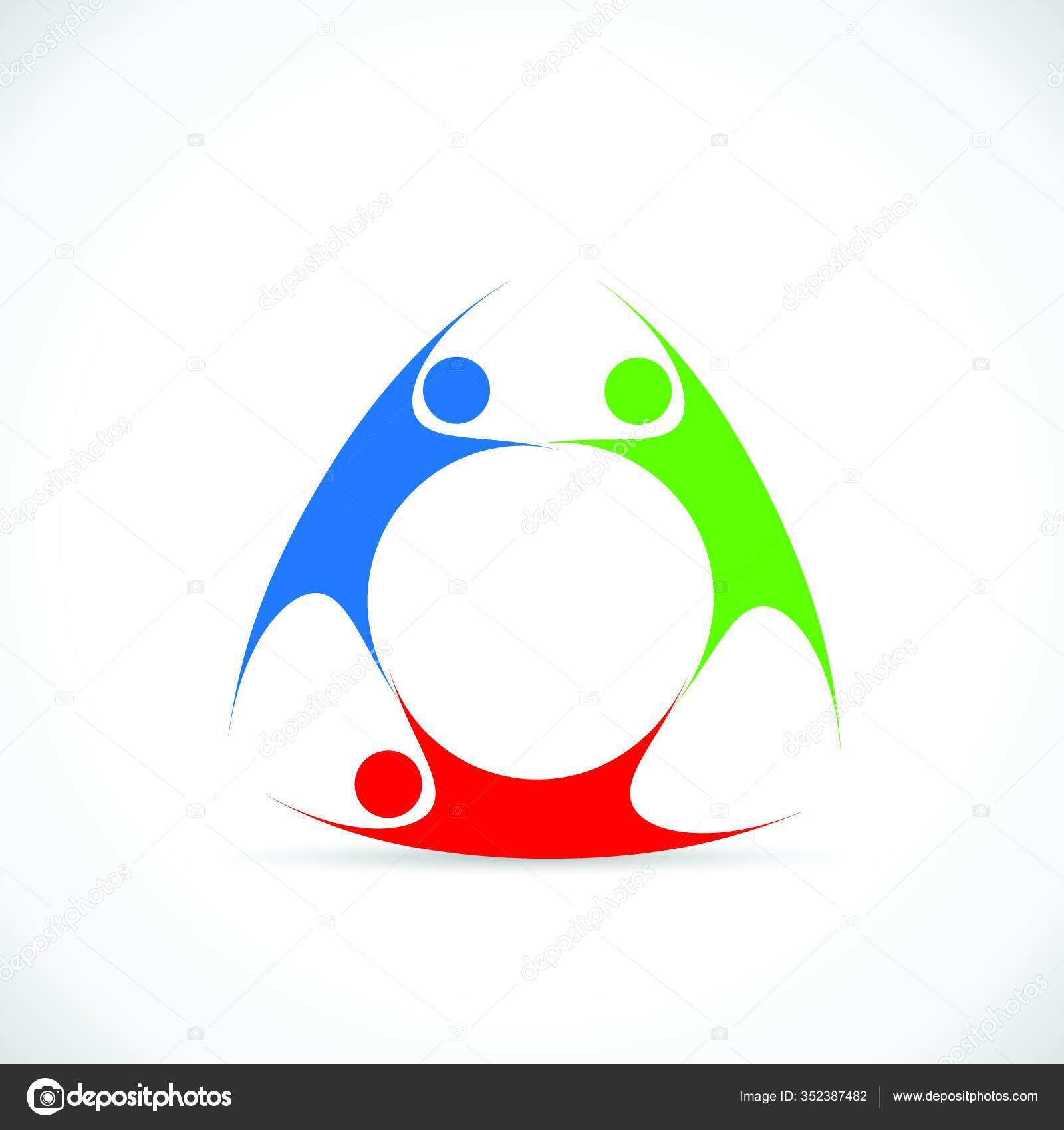 Illustration Three Abstract Figures Isolated White Background Stock ...