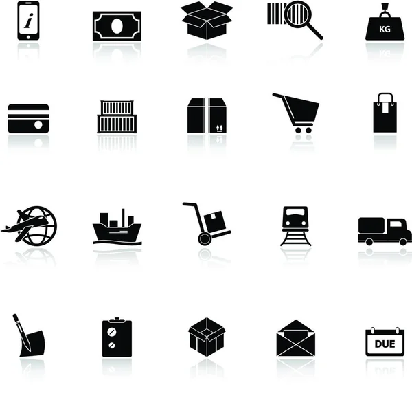 Logistics Icons White Background Stock Vector Stock Vector by ...