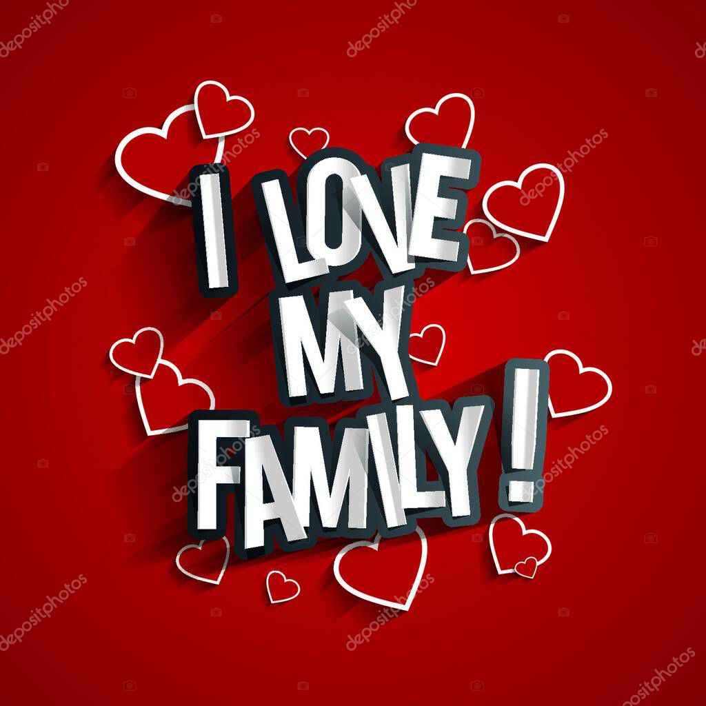 Me encanta mi ilustraci n vectorial de dise o familiar 2024