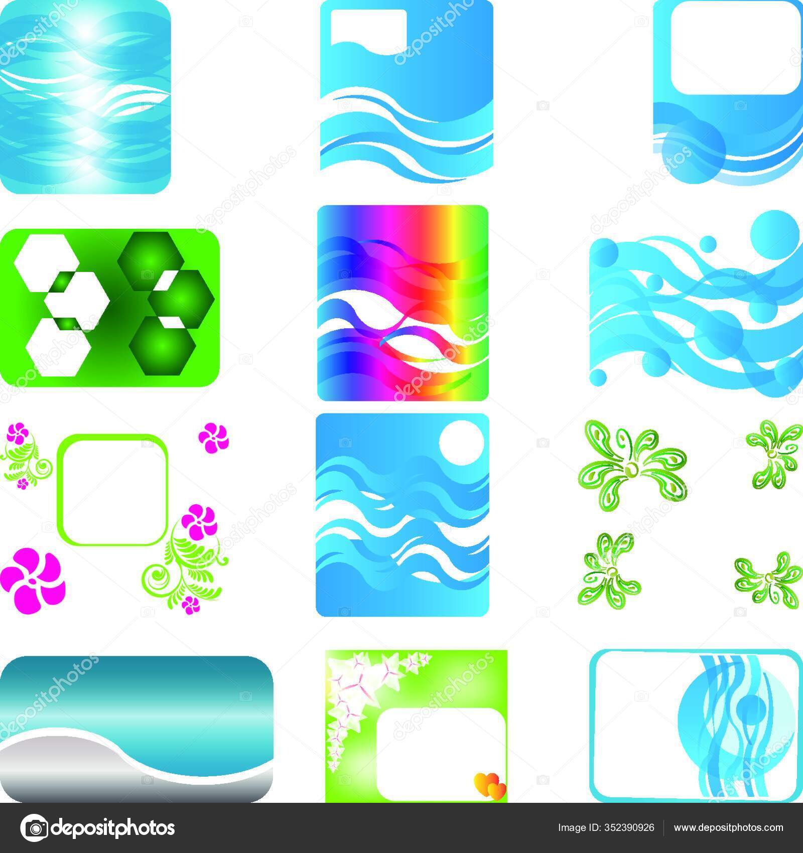 Collection Background Card Vector Stock Vector Image by ...