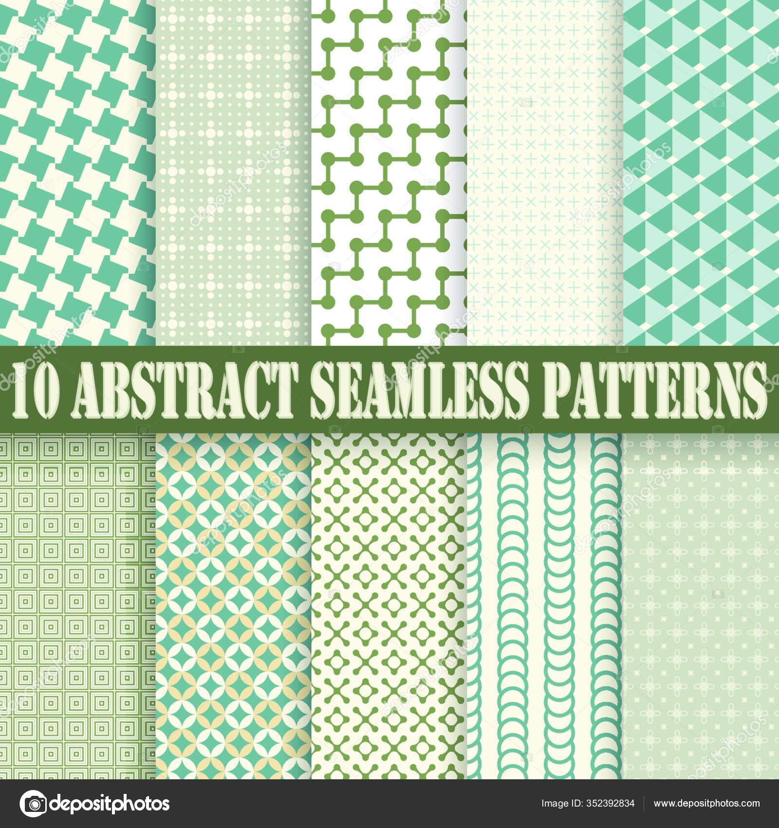 Vector Collection Seamless Abstract Backgrounds Stock Vector Image by ...
