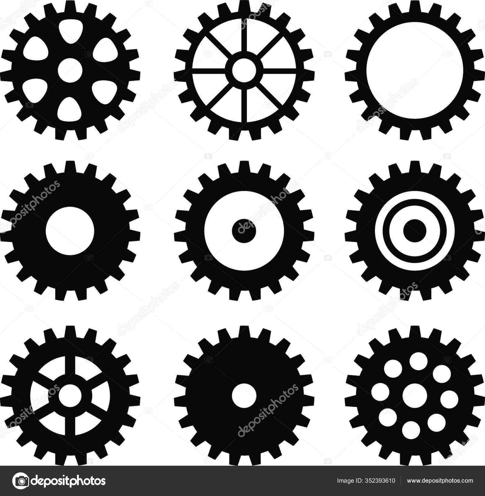 Set Gear Wheels Stock Vector by ©PantherMediaSeller 352393610 Set Gear Wheels Stock Vector by ©PantherMediaSeller 352393610