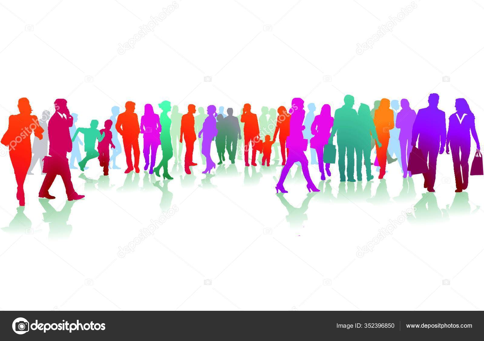 Colorful Group People Stock Vector Image by ©PantherMediaSeller #352396850