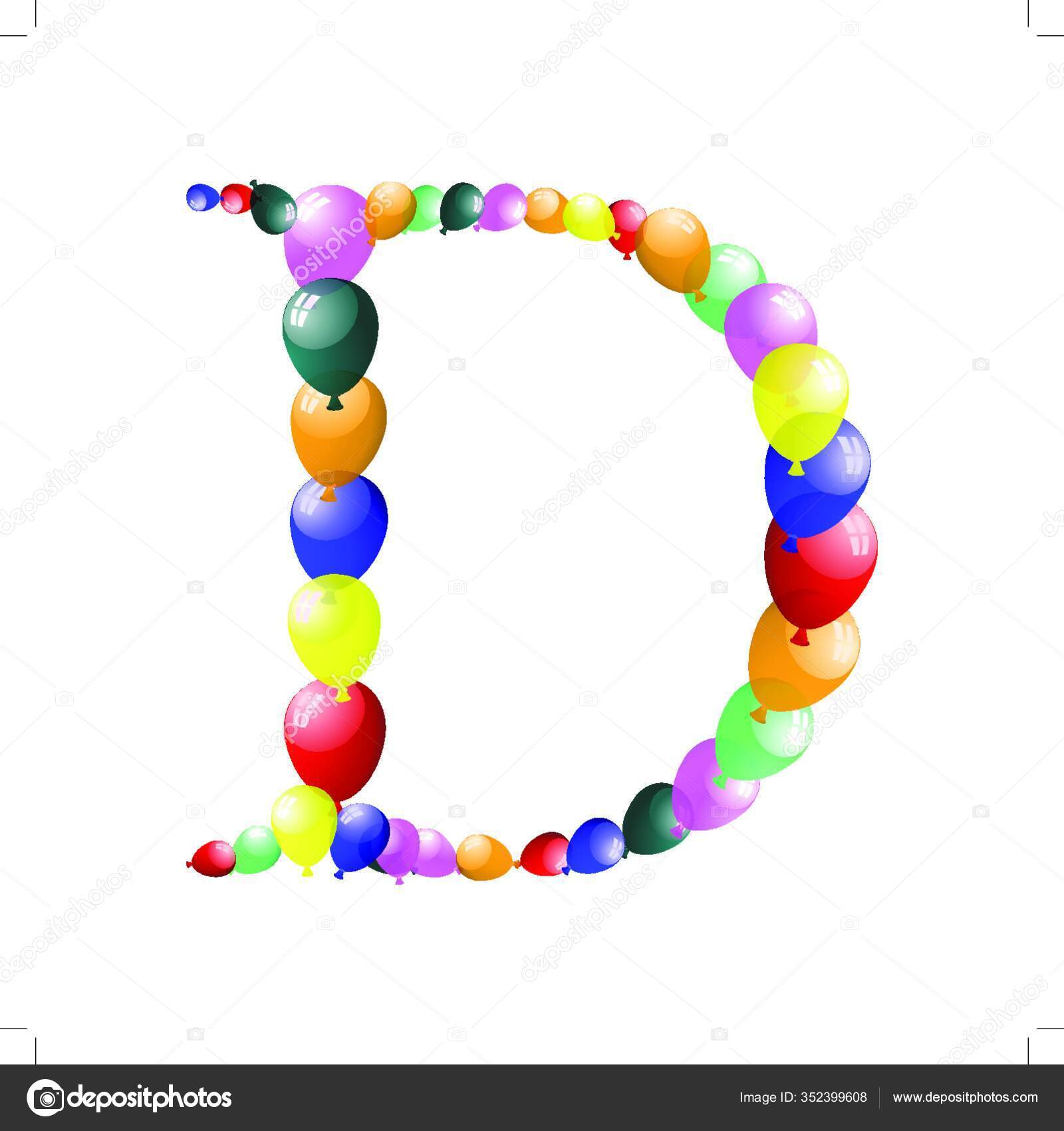 Letras Alfabetos Globo Color Eps Ilustración Vectorial Con ...