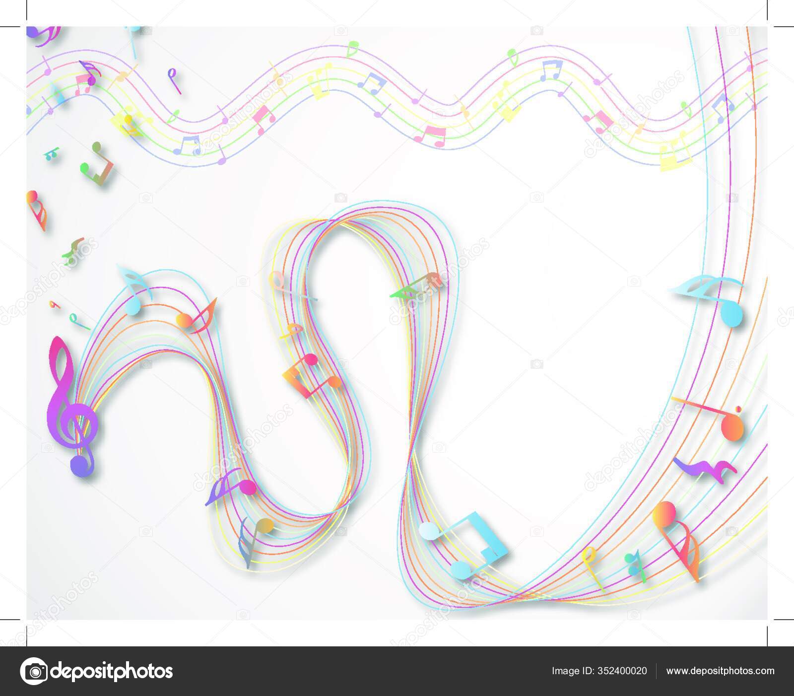 Musical Note Staff Background Vector Illustration Eps Transparency ...