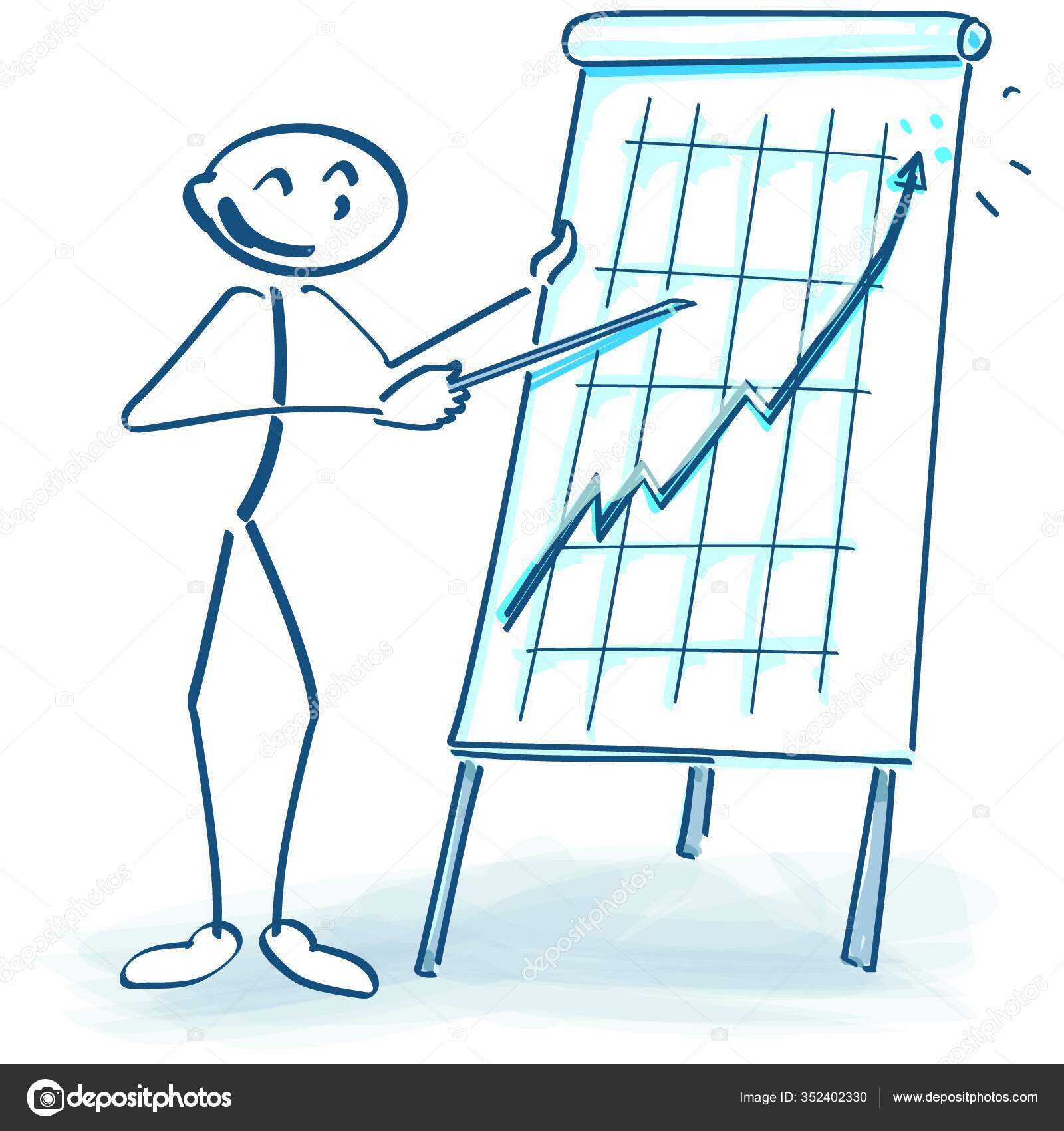 Stick Figure Flip Chart Goes Stock Vector by ©PantherMediaSeller 352402330