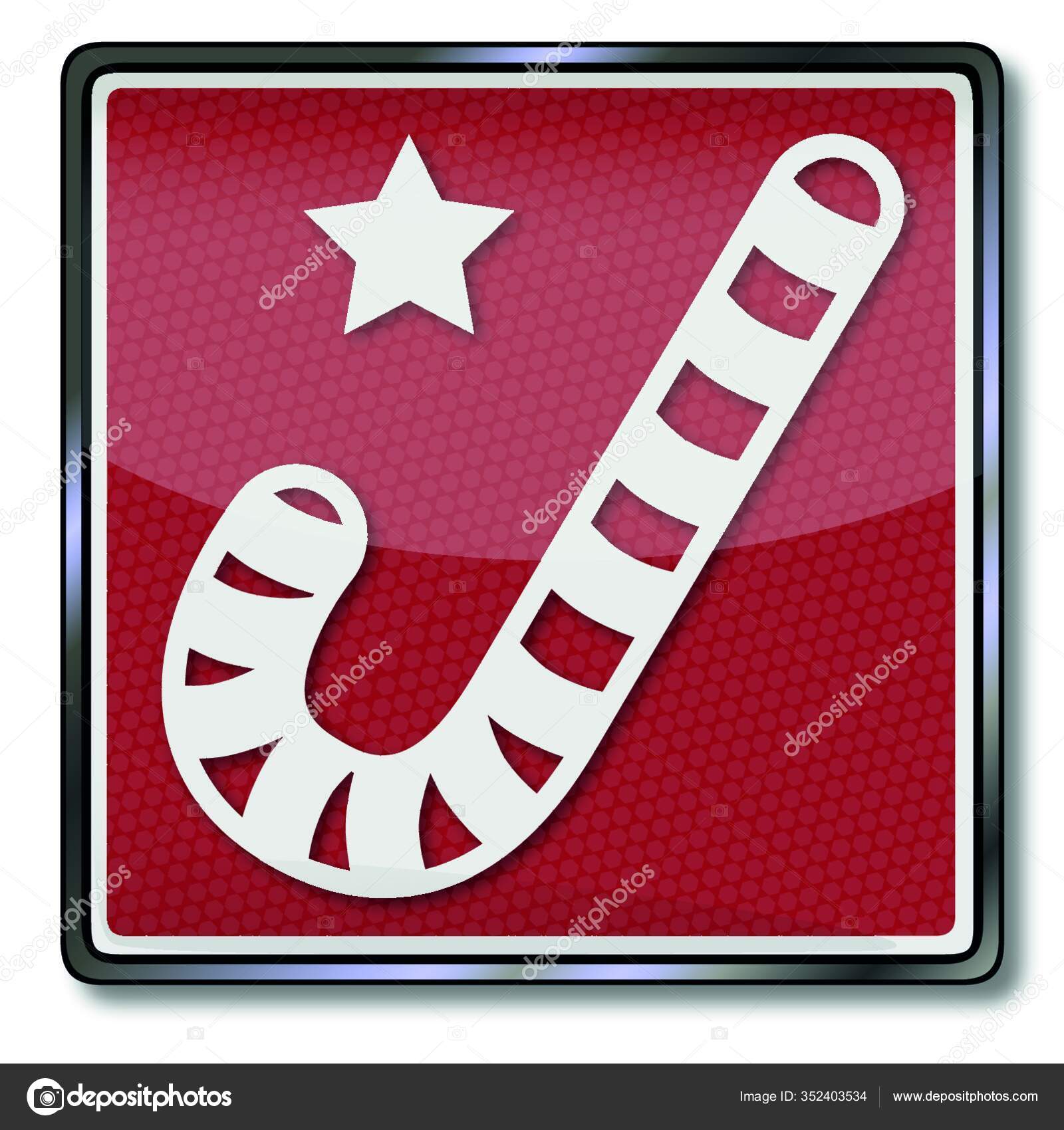 Sign Candy Cane Stock Vector by ©PantherMediaSeller 352403534