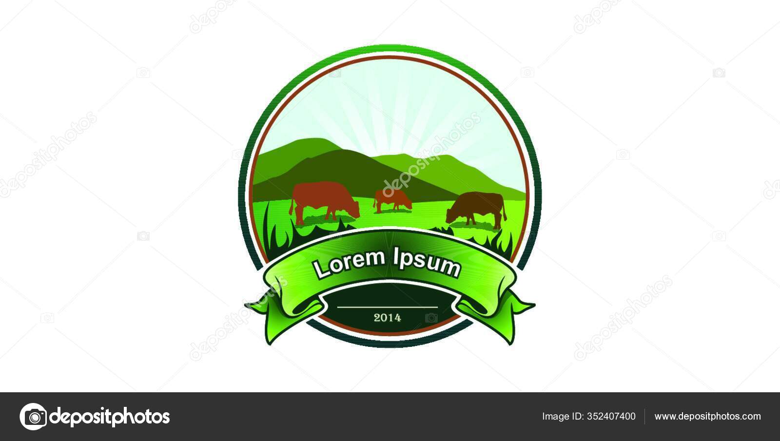 Abstract Farm Land Vector Logo Stock Vector Image by ...