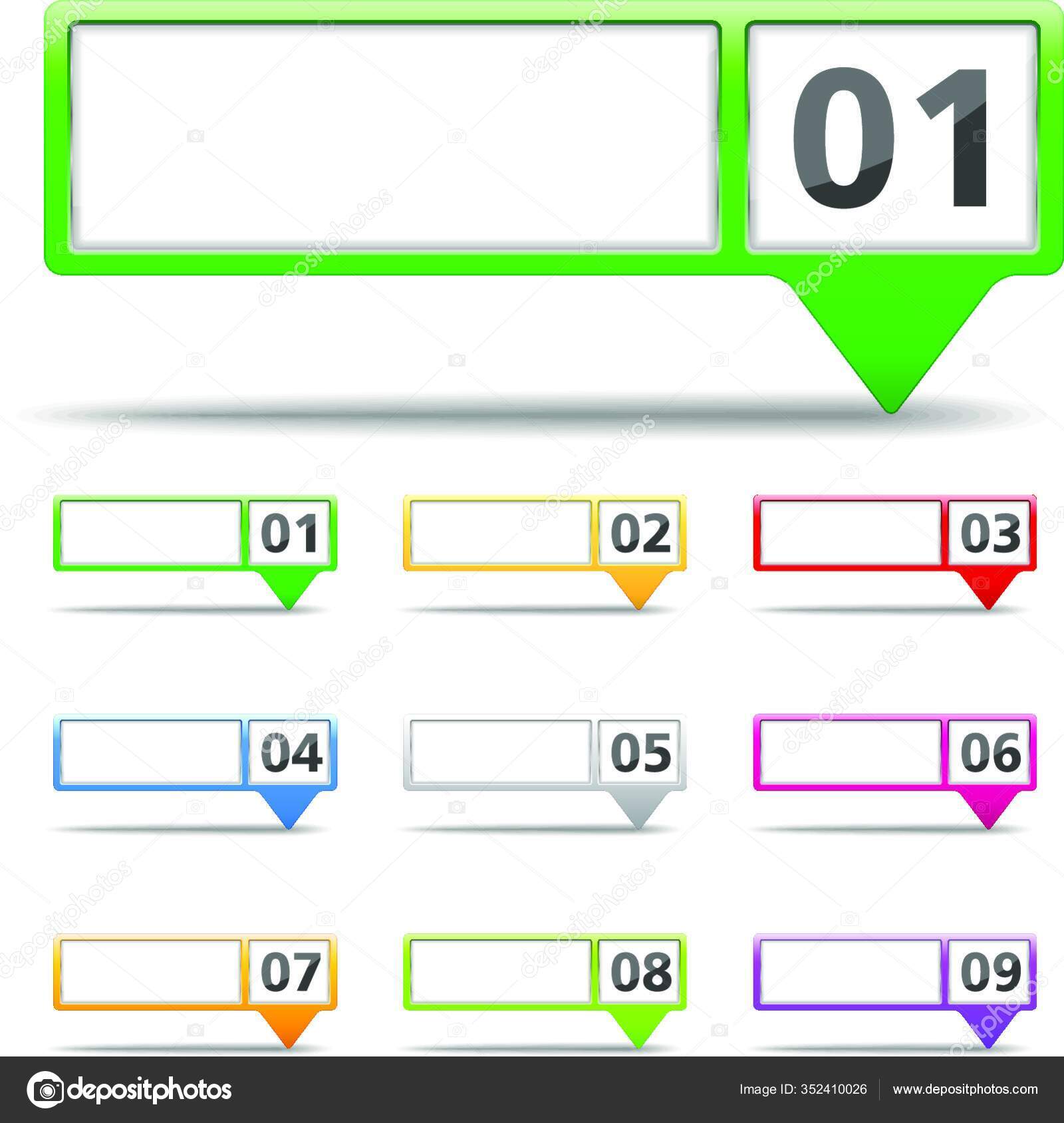 Map Markers Numbers Vector Stock Vector Image by ©PantherMediaSeller ...