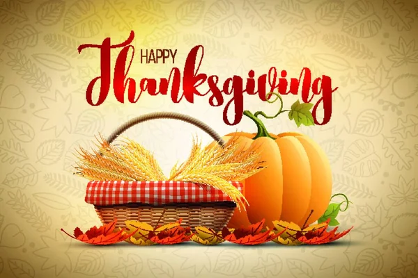Thanksgiving Day Greeting Card Design Consist Pumpkin Pepper Tomato Maple Stock Vector Image by ...