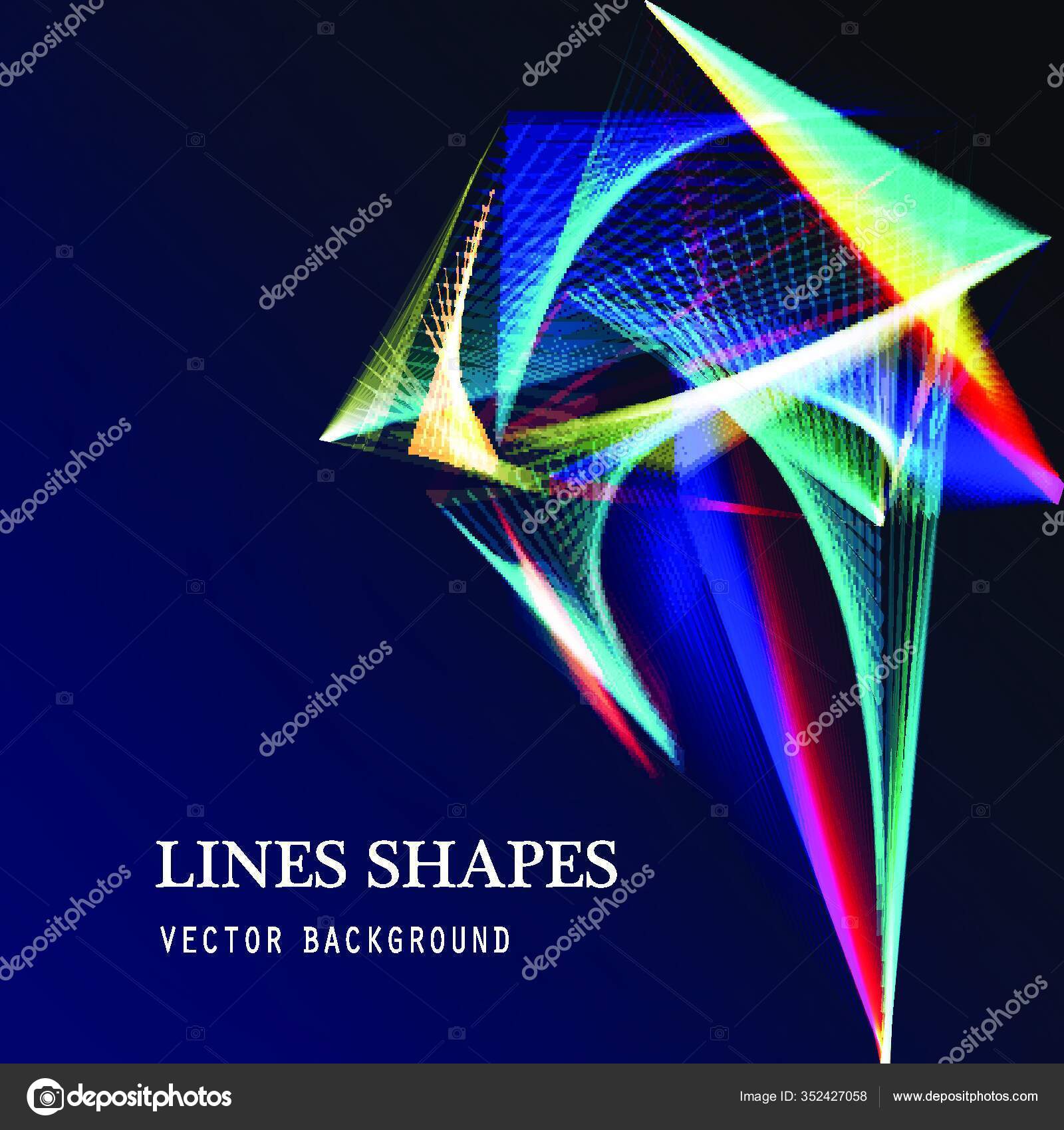 Lines Shapes Light Abstract Blue Dark Background Vector Expanding Light ...