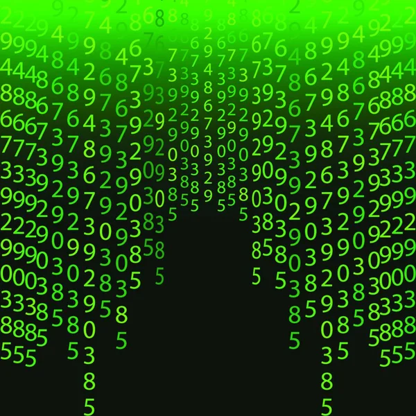 Matrix Concept Rainbow Black Green Background Digits Screen Algorithm ...