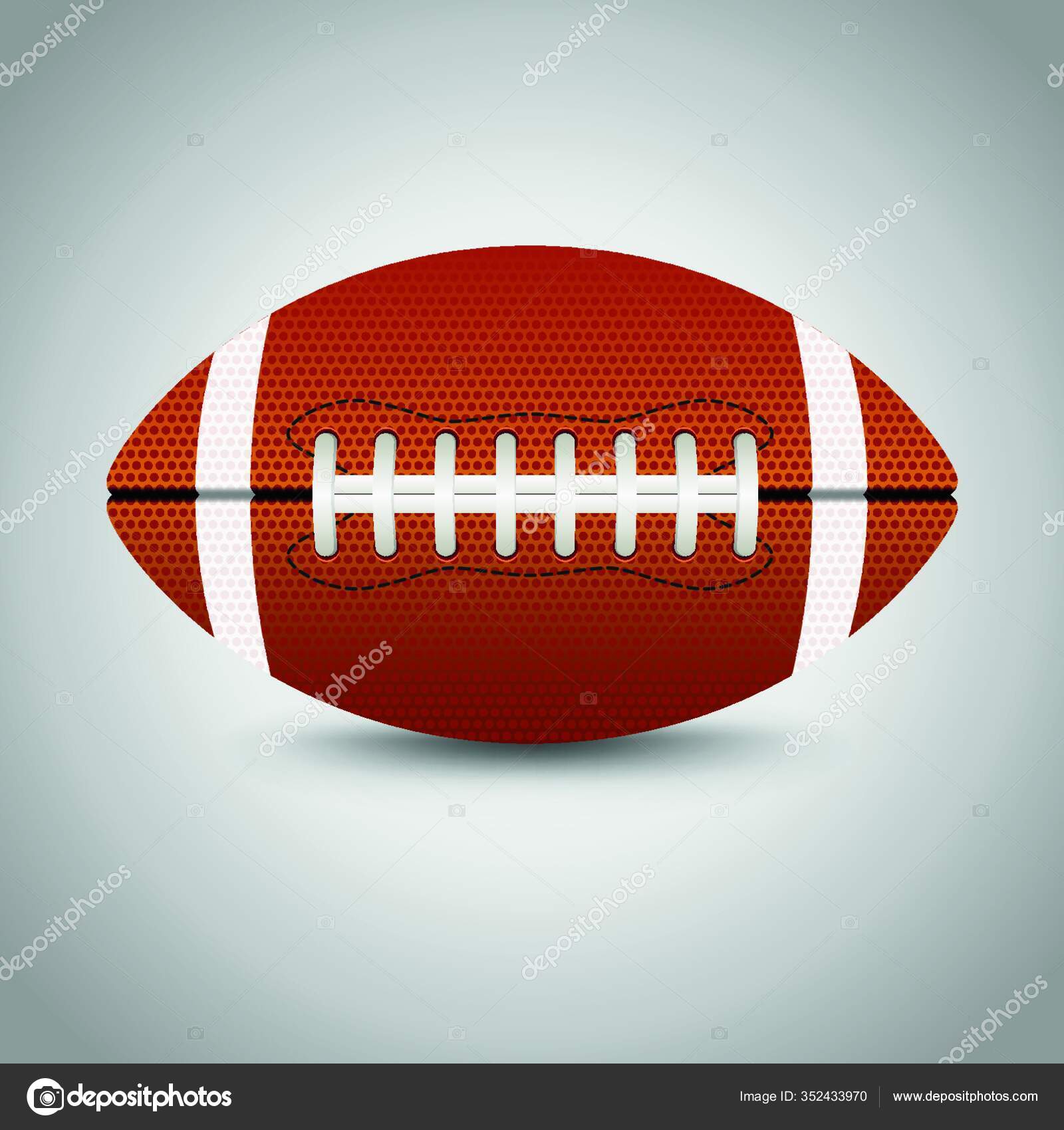 American Football Grey Background Vector Illustration Stock Vector ...