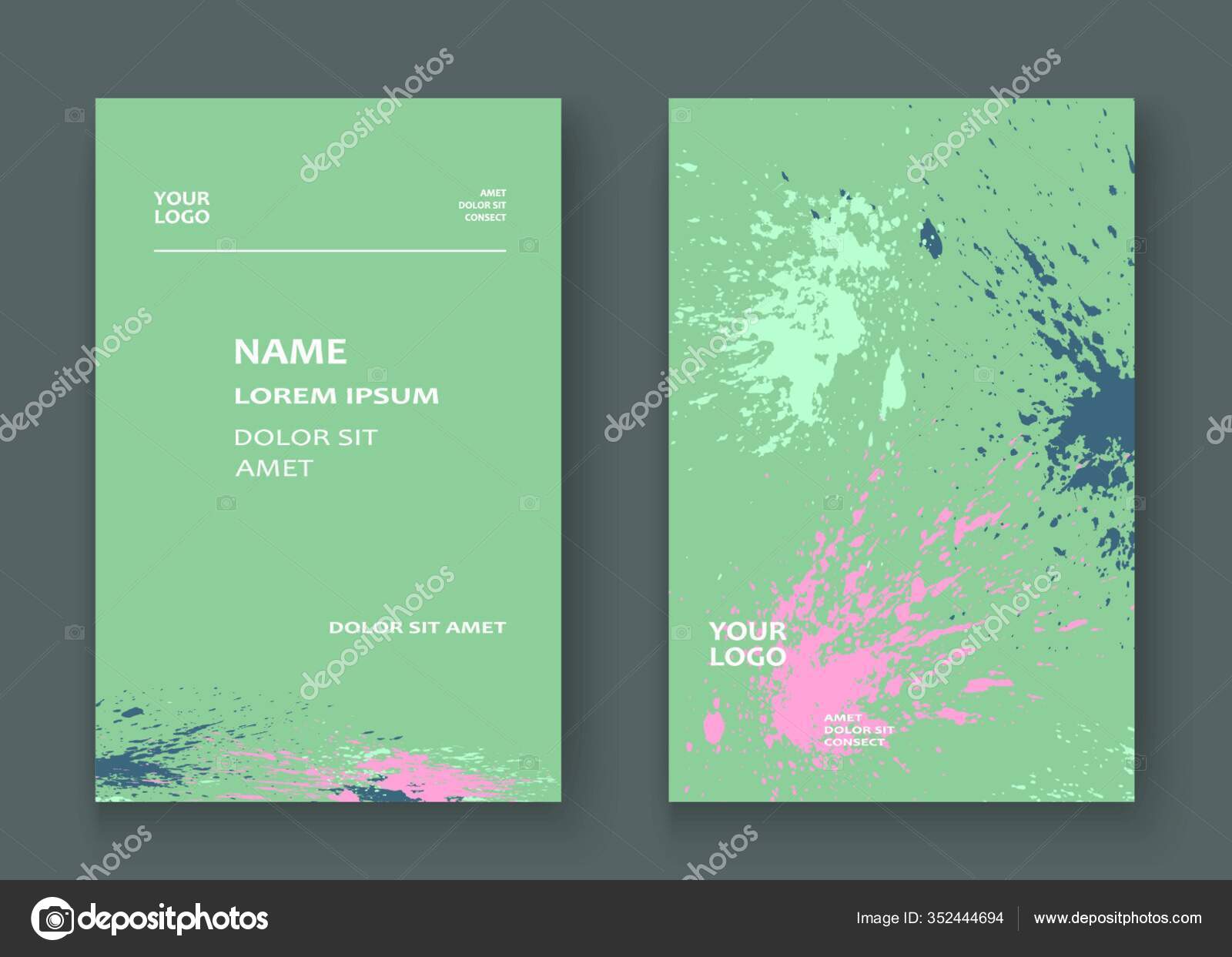 Pastel Explosion Paint Splatter Artistic Cover Frame Design Decorative ...