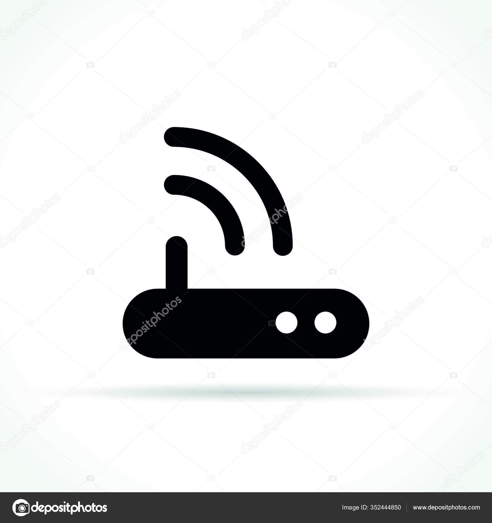 Illustration Router Icon White Background Stock Vector by ...