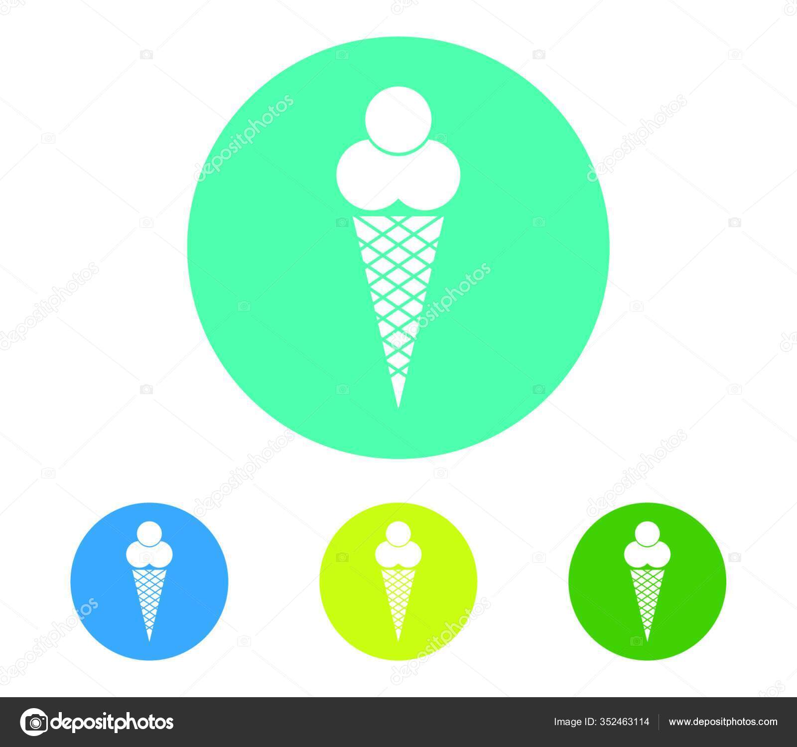 Icono Helado Ilustración Sobre Fondo Blanco Vector de stock #352463114 ...