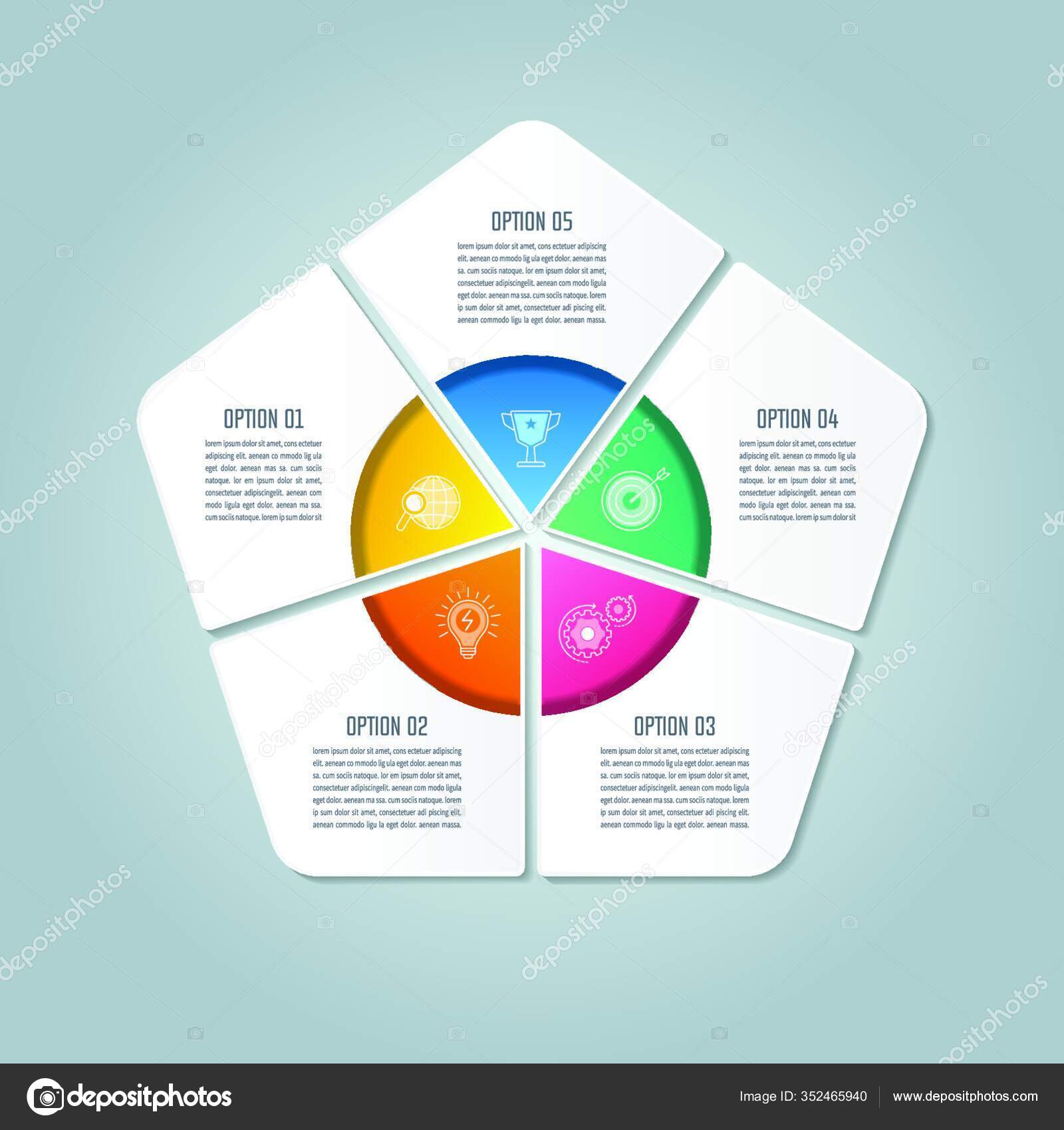 Creative Concept Infographic Options Parts Processes Timeline ...