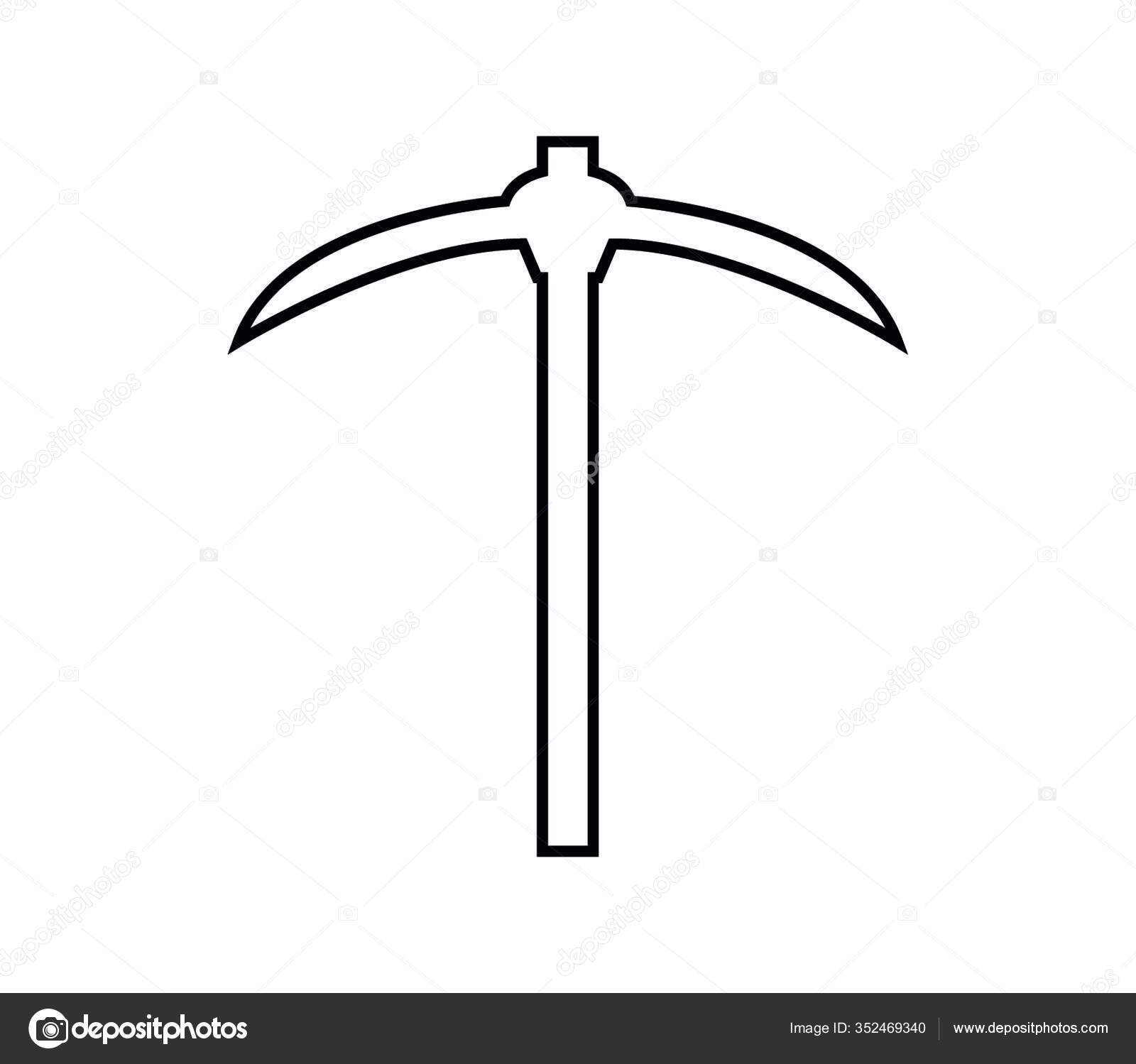 Pickaxe Icon Illustration White Background Stock Vector by ...