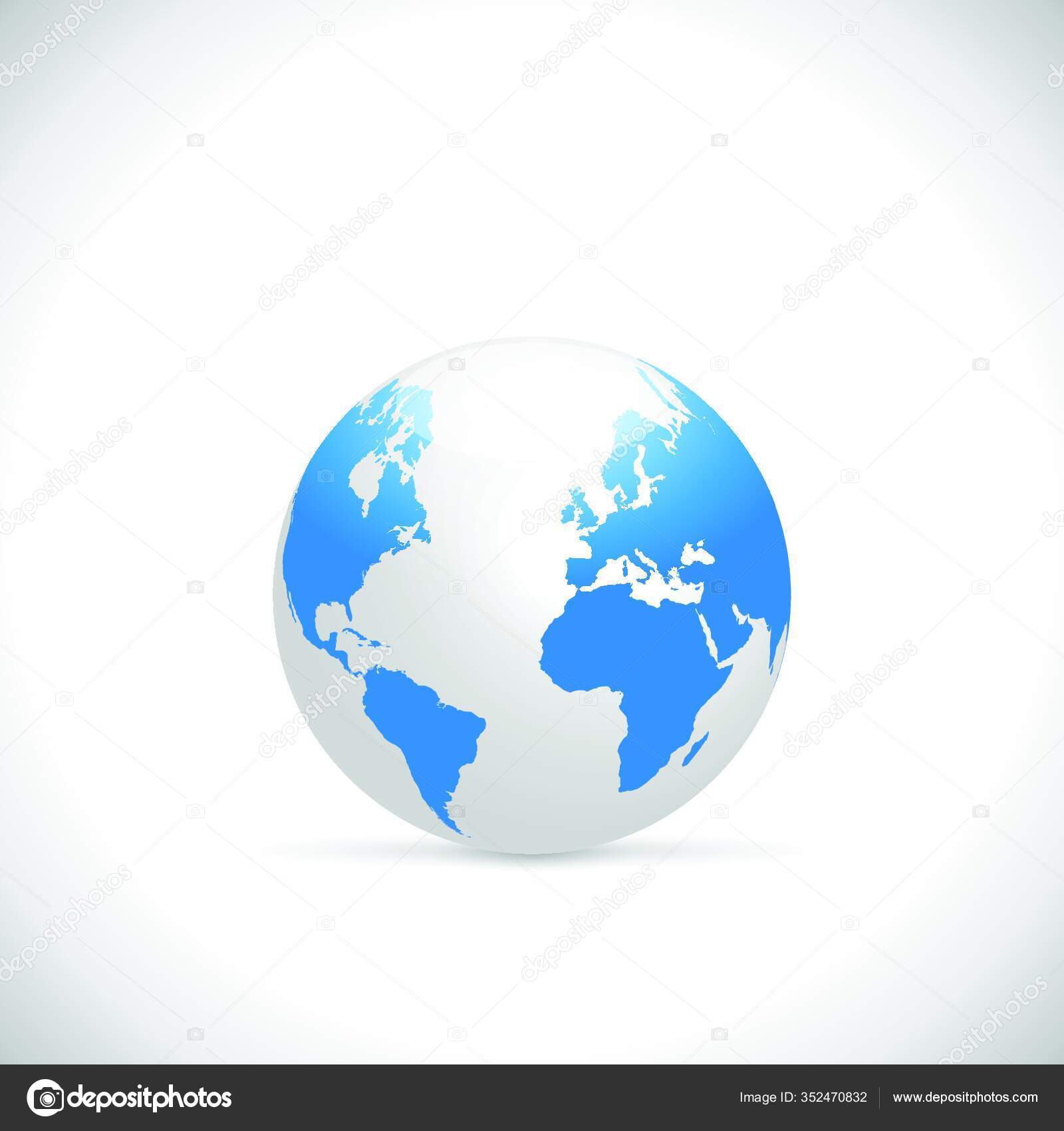 Illustration Earth Isolated White Background Stock Vector by ...