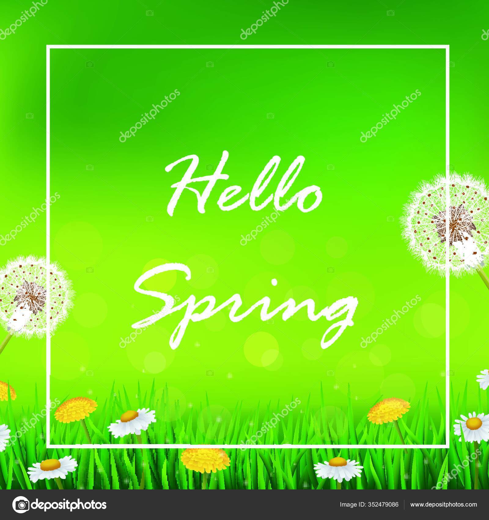 Beautiful Spring Summer Season Nature Background Stock Vector by ...