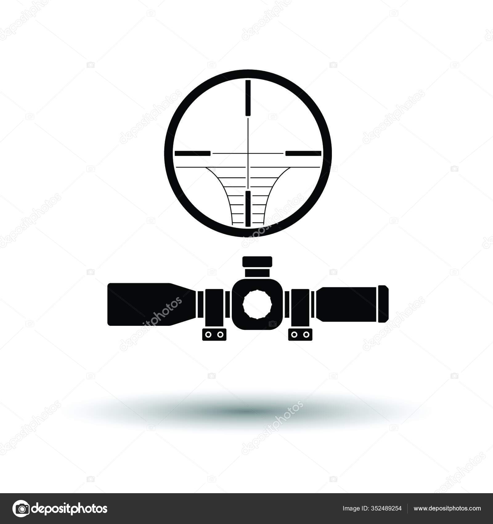 Scope Icon White Background Shadow Design Vector Illustration Stock ...