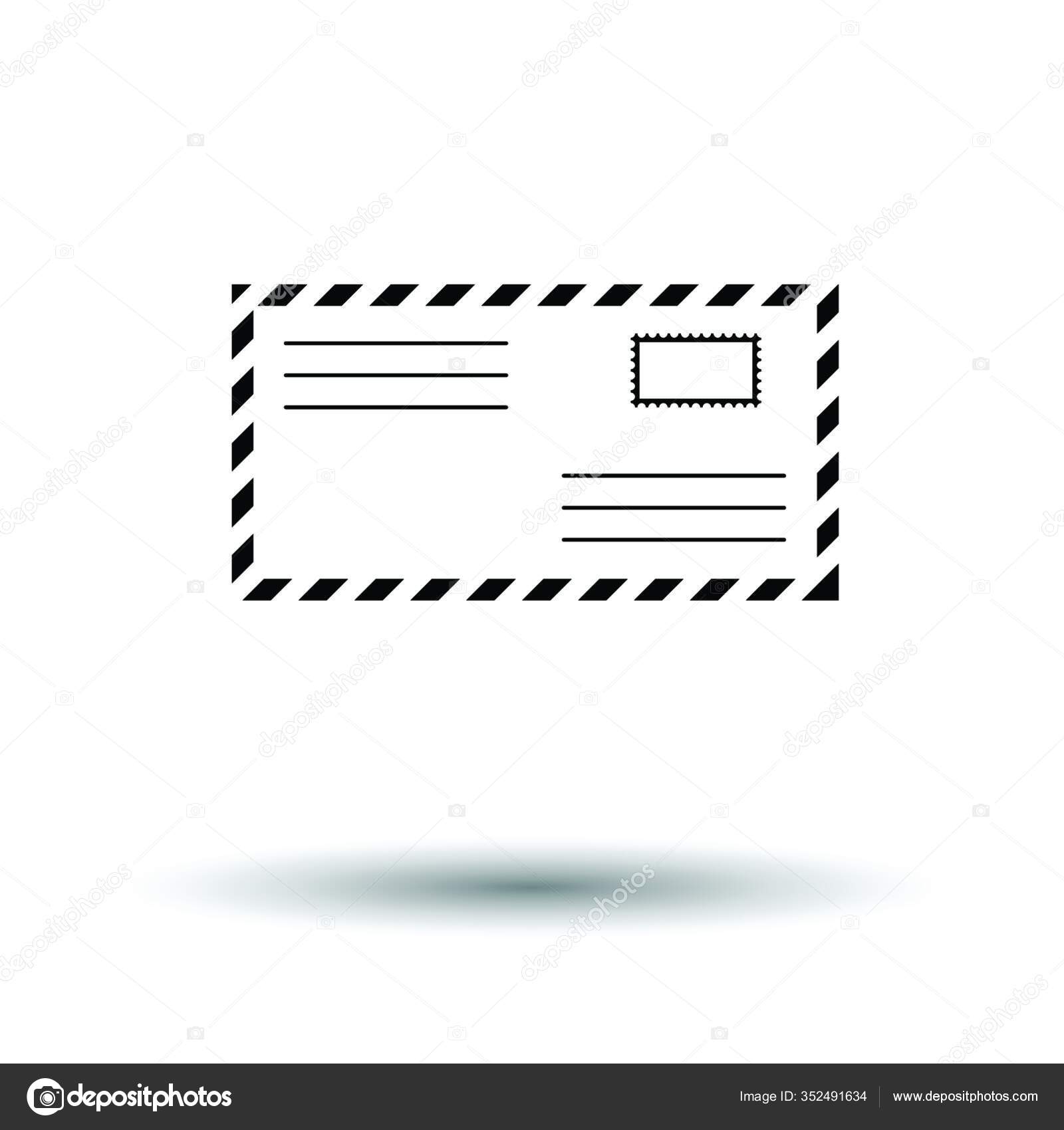 Letter Icon White Background Shadow Design Vector Illustration Stock ...