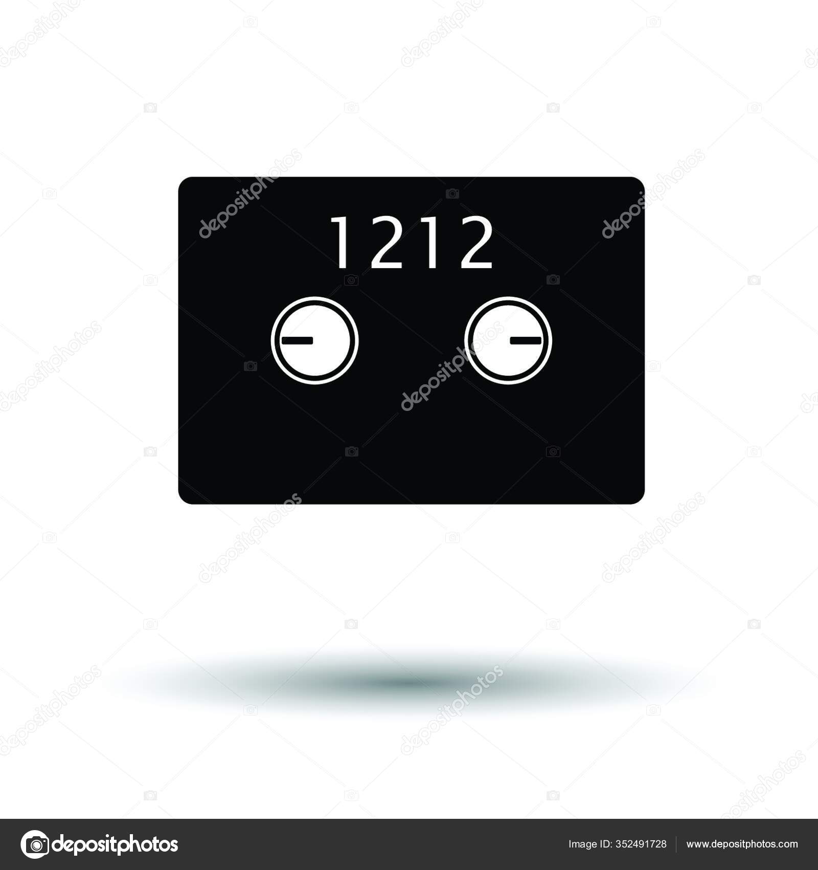 Safe Cell Icon White Background Shadow Design Vector Illustration Stock ...