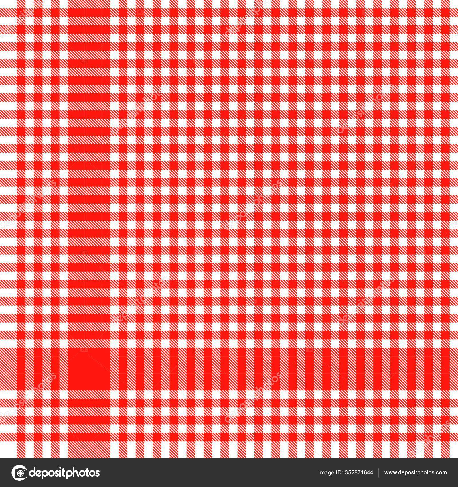 Red Colored Checkered Table Cloth Pattern Background Design Stock ...