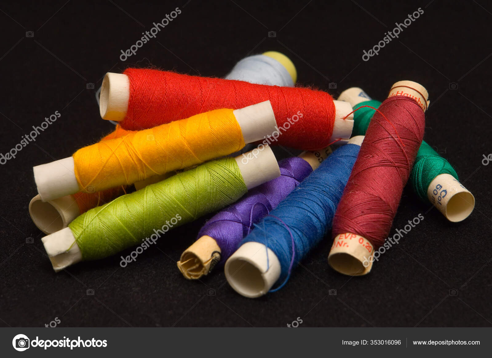 Sewing Thread Black Background — Stock Photo © PantherMediaSeller ...