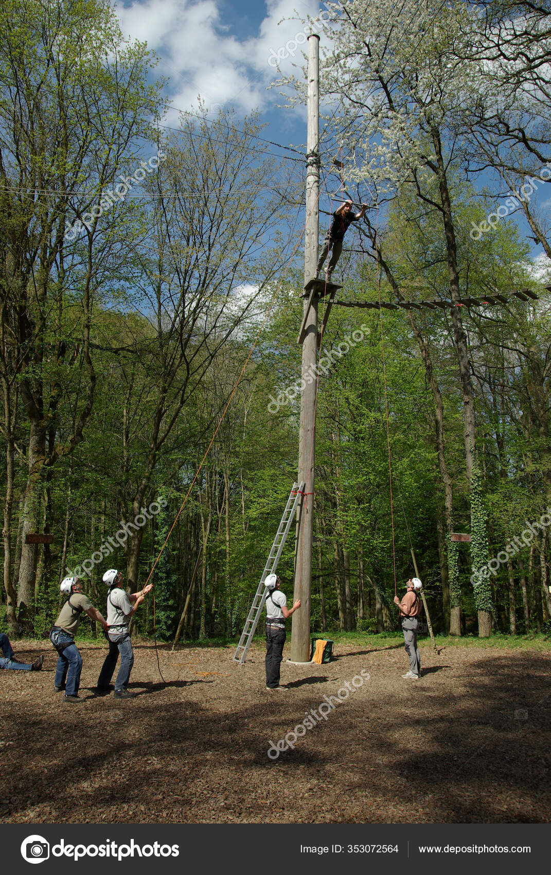 Guided Security Jumping Trapeze Experience Paedagogic Personality ...