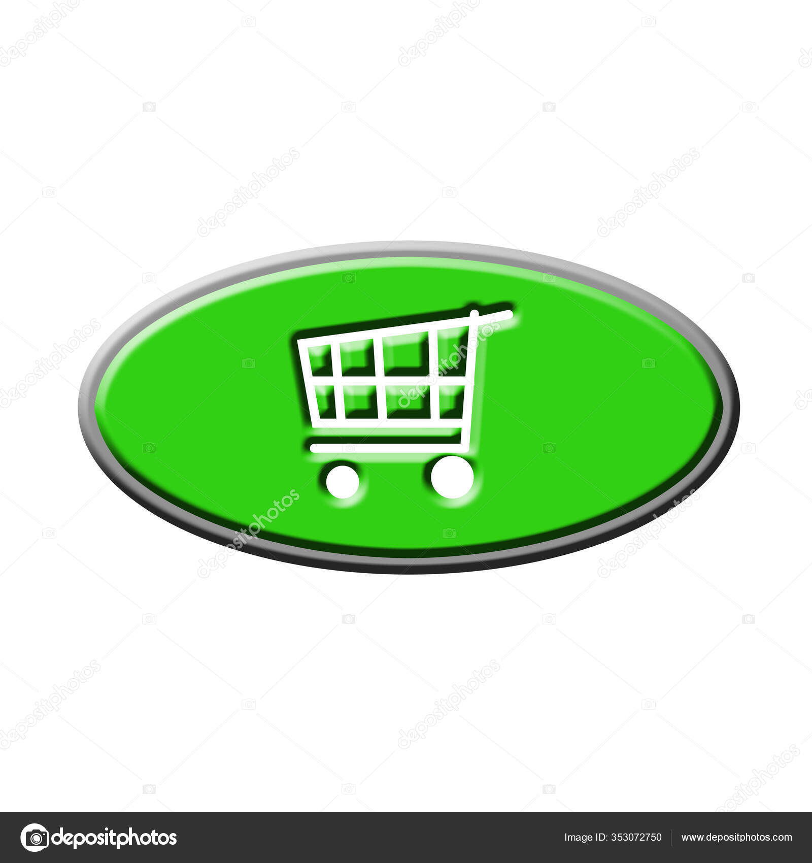 Green Shopping Cart Button — Stock Photo © PantherMediaSeller #353072750